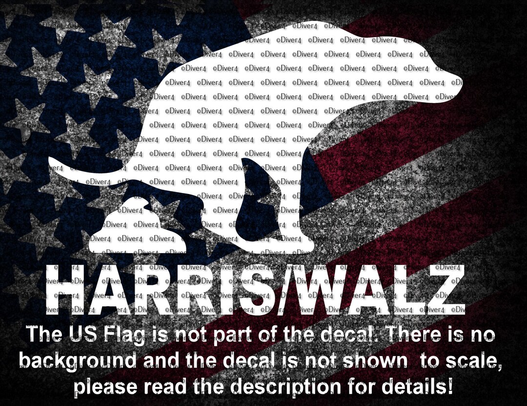 Dog Pooping on Harris/walz Car Van Truck Sticker Cut Vinyl Decal Anti ...