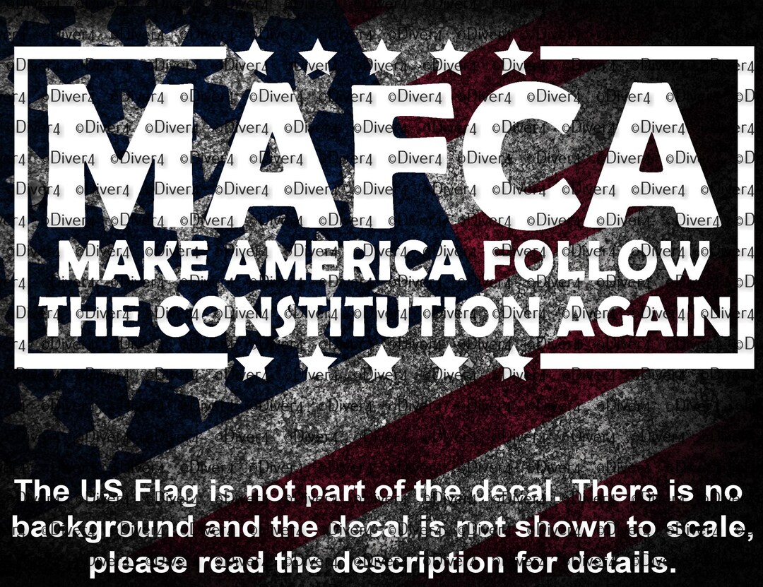 MAFCA Make America Follow the Constitution Again Vinyl Decal MAGA - Etsy