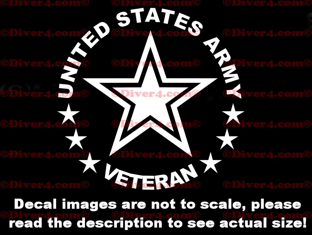 Round US Army Veteran Car Truck Van Window or Bumper Sticker Vinyl ...