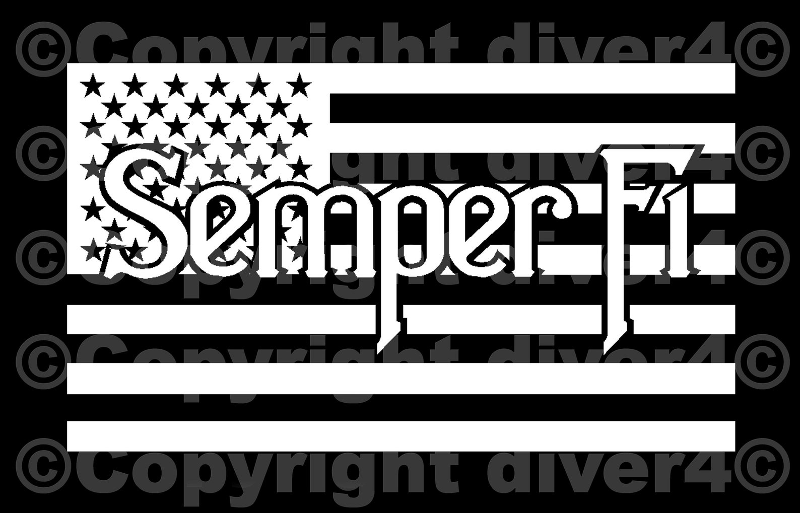 Marine Corps Semper Fi in US Flag Car Truck Van Window or Bumper ...