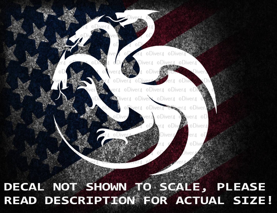 3 Headed Hydra Car Truck Van Window Decal or Bumper Sticker Vinyl Decal ...