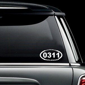 USMC 0311 Rifleman Custom Car Truck Van Window or Bumper Sticker Vinyl ...