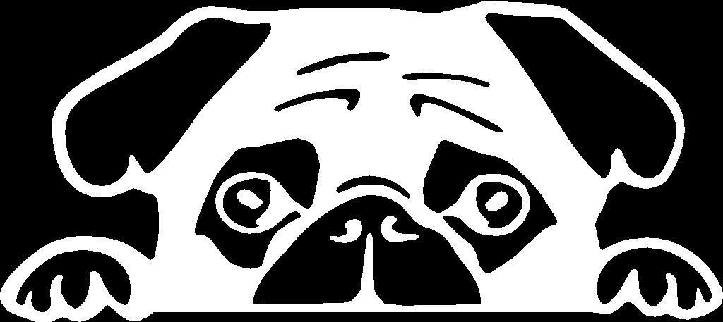 Peeking Pug 2 Car Truck Van Window or Bumper Sticker Vinyl - Etsy