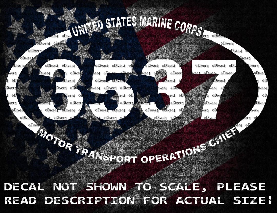 Marine Corps MOS 3537 Motor Transport Operations Chief Car Van Truck ...