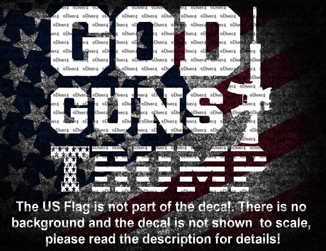 God Guns Trump AR15 US Flag MAGA Car Van Truck Sticker Cut Vinyl Decal ...