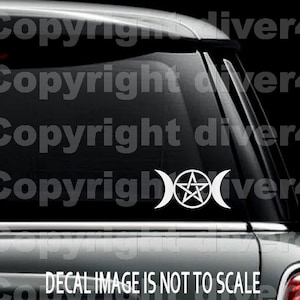 Wiccan Triple Moon Symbol Die Cut Car Truck Van Vinyl Window Decal ...