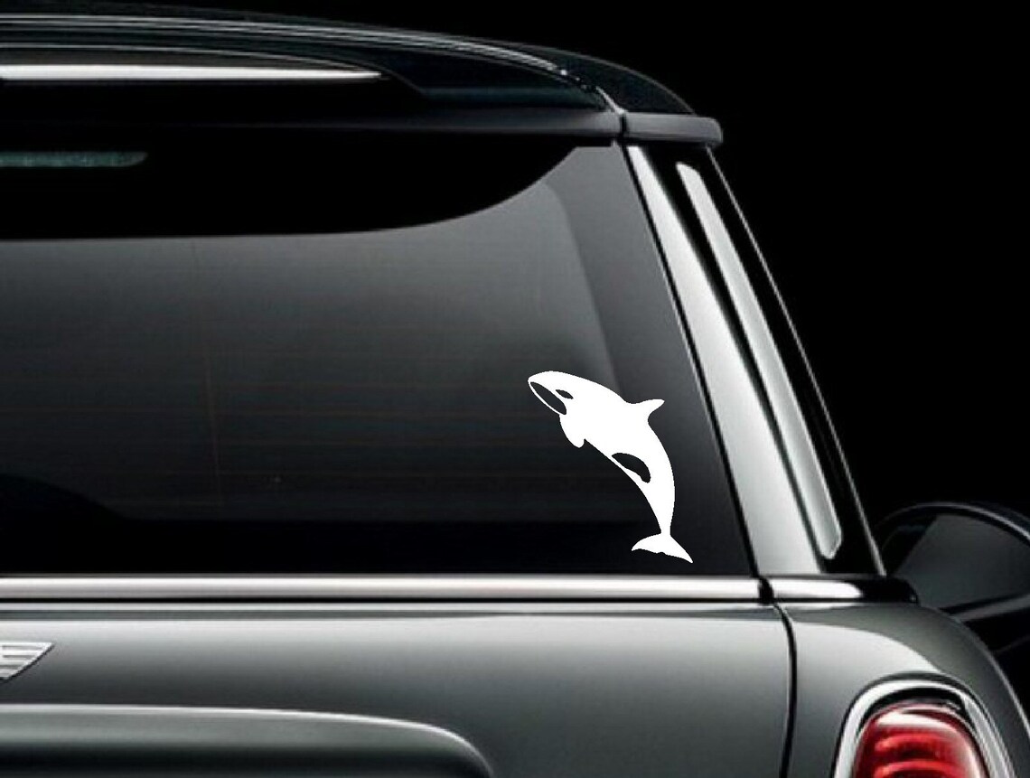 Jumping Orca Custom Car Truck Van Window or Bumper Sticker Vinyl Decal ...