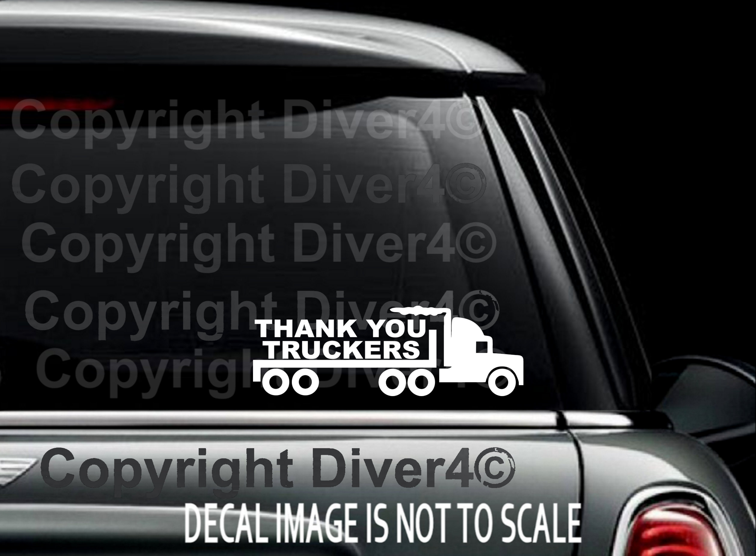 Thank You Truckers Custom Car Truck Van Window or Bumper - Etsy