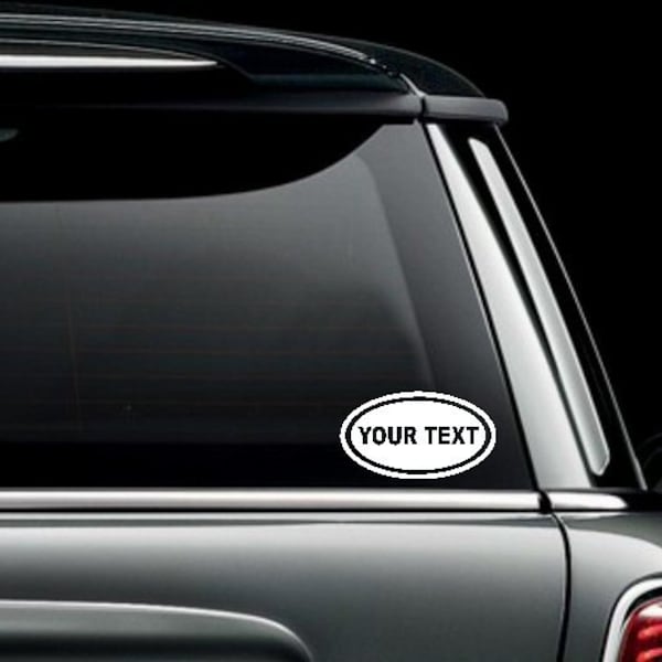 Custom Oval Car Stickers - Etsy