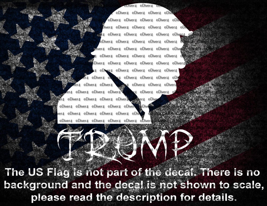 Trump Head Tribal Font Design 3 Car Van Truck Cut Vinyl Decal US Made ...