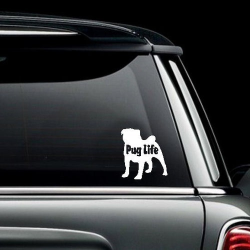 Pug Decal Dog Vinyl Decal Car Decal Bumper Sticker Decal - Etsy