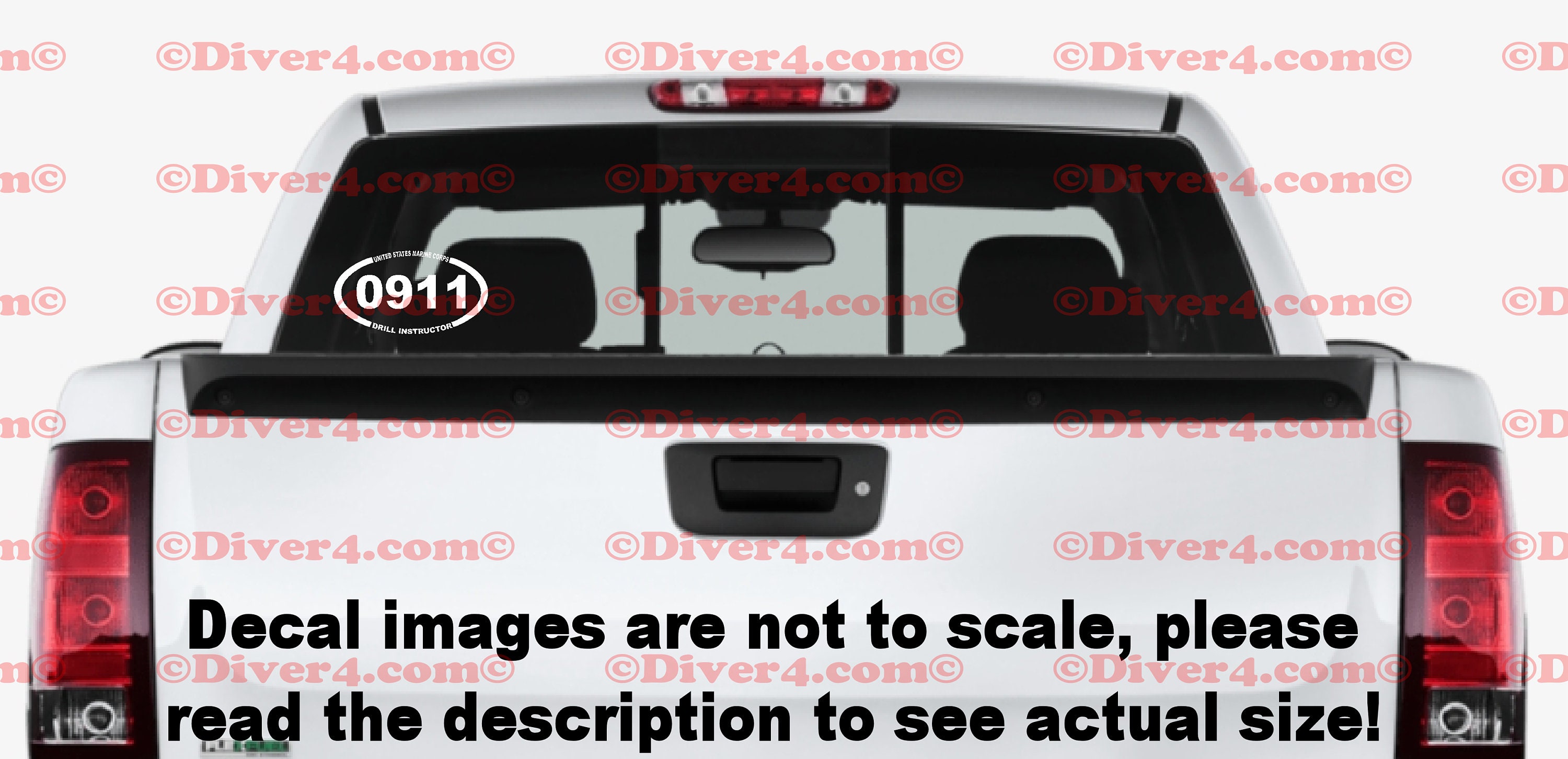 USMC 0911 Drill Instructor Car Truck Van Window or Bumper Sticker Vinyl ...