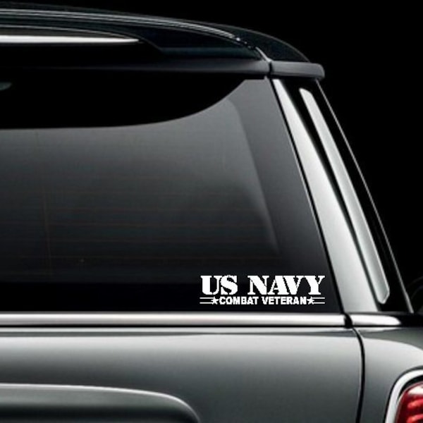Us Navy Combat Veteran Decal - Etsy