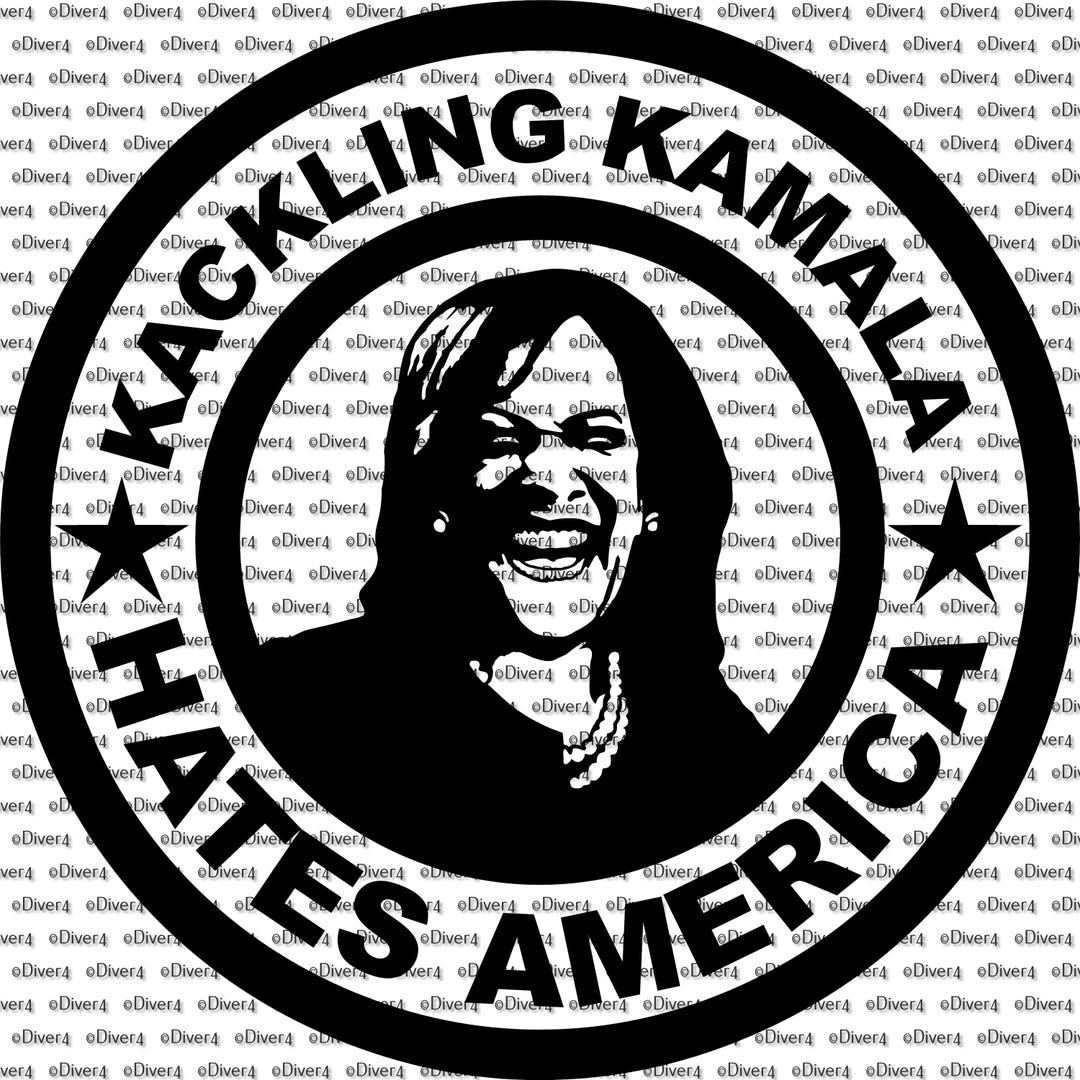 Kackling Kamala Hates America Car Van Truck Sticker Cut Vinyl Decal ...