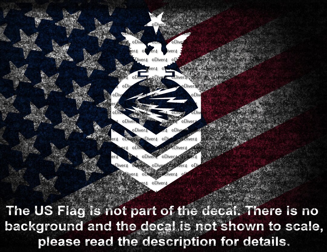 US Navy Radio Man Senior Chief Crow Insignia Car Van Truck Sticker Cut ...