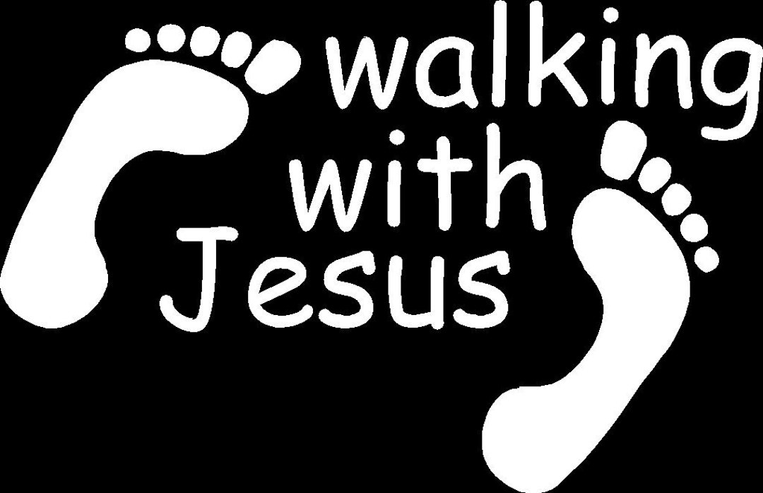 Walking With Jesus Footprints Christian Car Truck Van Window or Bumper ...
