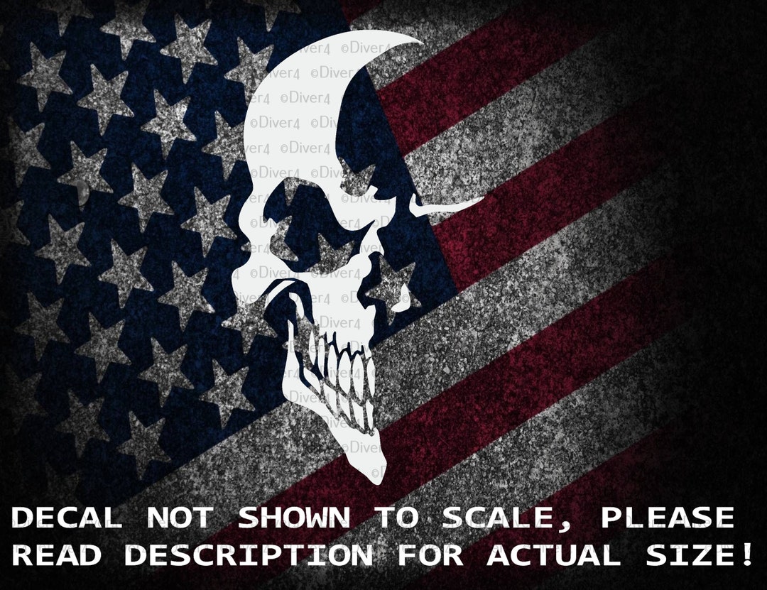 Half Face Skull Car Van Truck Sticker Cut Vinyl Decal - Etsy