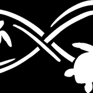 Sea Turtles in Infinity Symbol Car Truck Van Window or Bumper Sticker ...