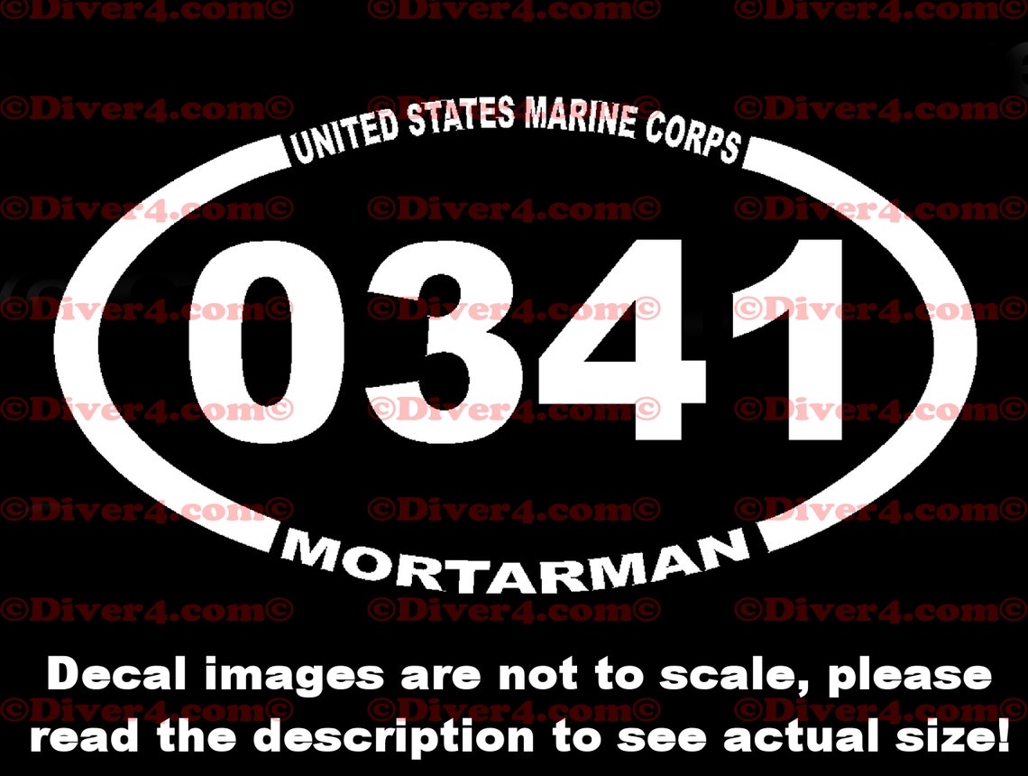 USMC 0341 Mortarman Car Truck Van Window or Bumper Sticker - Etsy