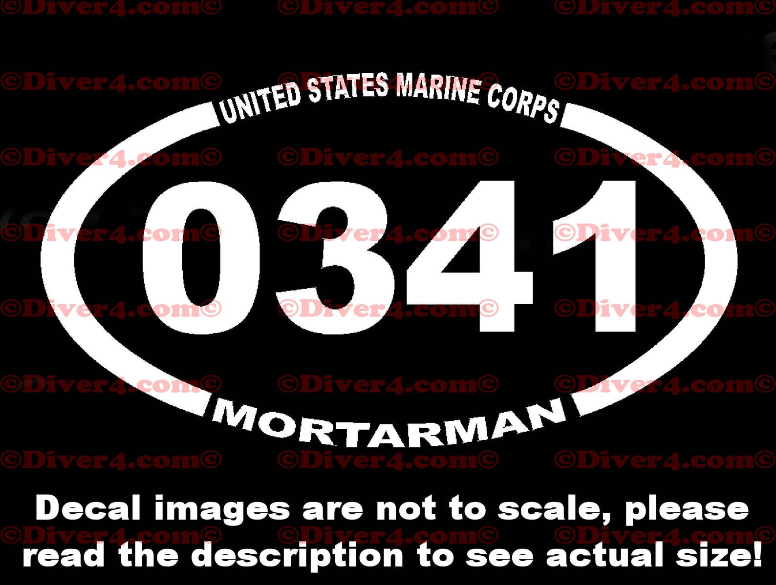 USMC 0341 Mortarman Car Truck Van Window or Bumper Sticker - Etsy