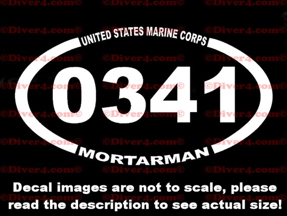 USMC 0341 Mortarman Car Truck Van Window or Bumper Sticker | Etsy