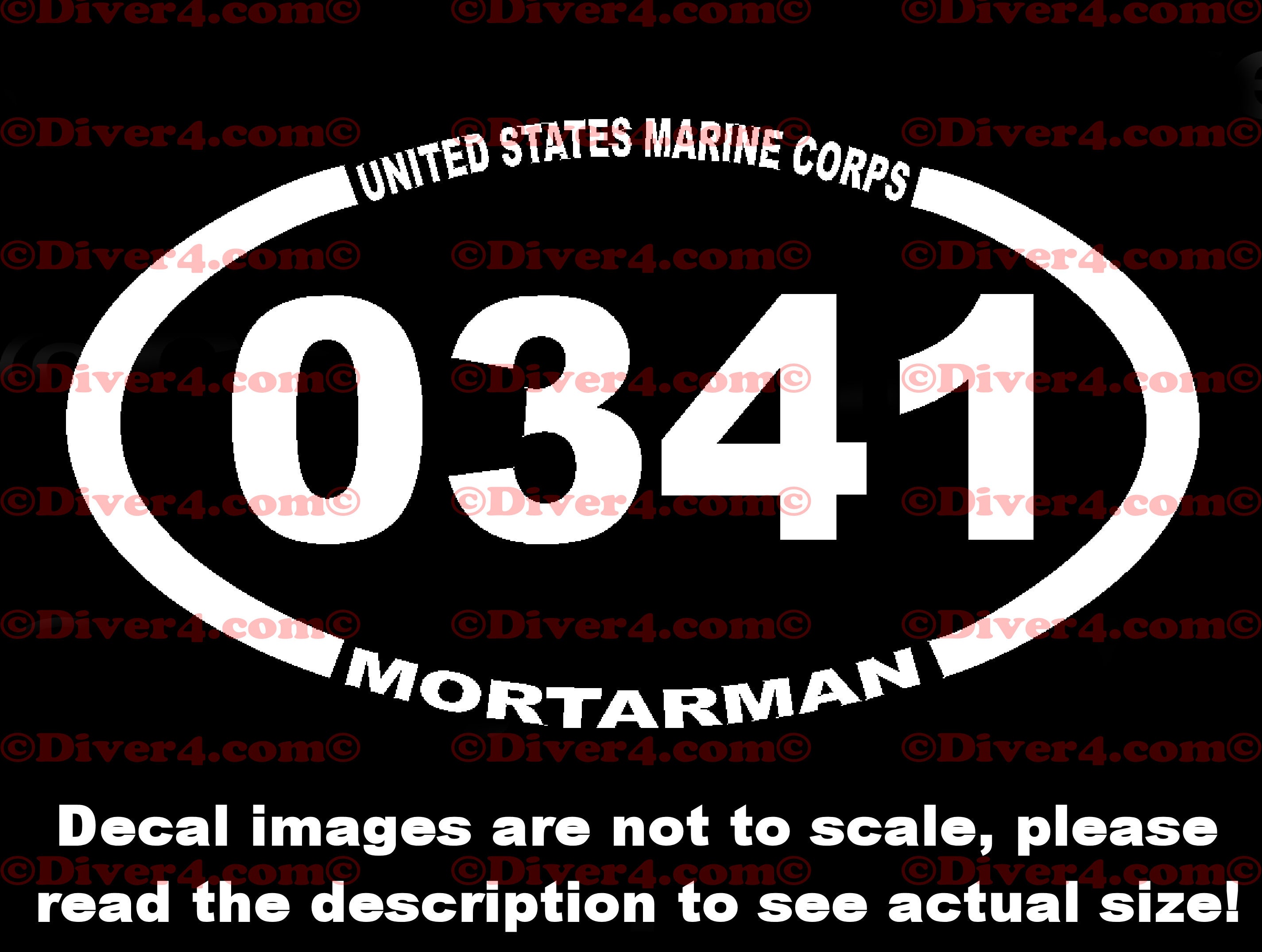 USMC 0341 Mortarman Car Truck Van Window or Bumper Sticker - Etsy