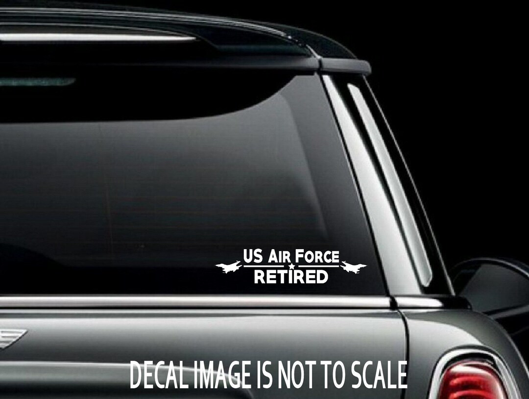 US Air Force Retired Custom Car Truck Van Window or Bumper Sticker ...