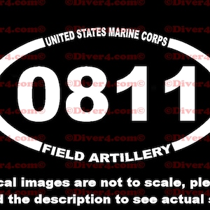 USMC 0811 Field Artillery Car Truck Van Window or Bumper Sticker Vinyl ...