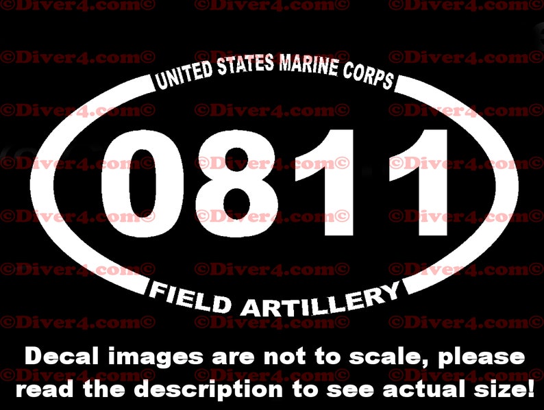 USMC 0811 Field Artillery Car Truck Van Window or Bumper - Etsy