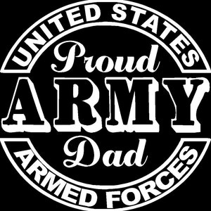 Proud Army Dad Seal Car Truck Van Window or Bumper Sticker Vinyl Decal ...