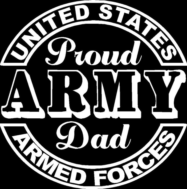 Proud Army Dad Seal Car Truck Van Window or Bumper Sticker Vinyl Decal ...