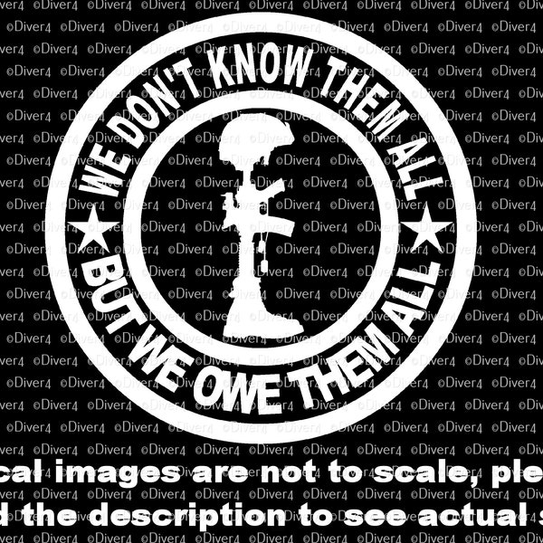 We Don't Know Them All but We Owe Them All - Etsy