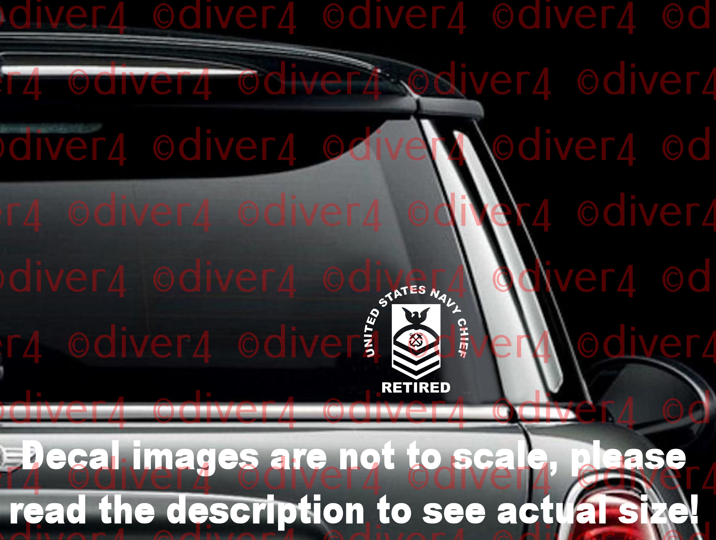 US Navy Chief Chevron Retired Truck Van Window Decal or Bumper - Etsy