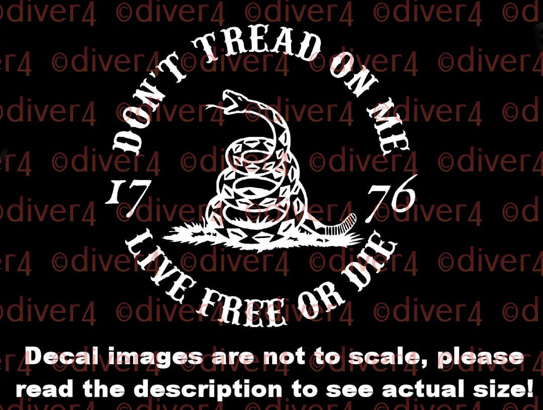 1776 Don't Tread on Me Live Free or Die Gadsden Snake Truck Van Window ...