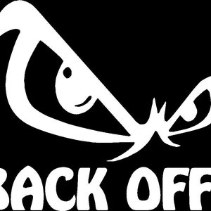 BACK OFF Angry Cartoon Eyes Car Truck Van Window or Bumper Sticker ...