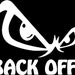 BACK OFF Angry Cartoon Eyes Car Truck Van Window or Bumper Sticker ...