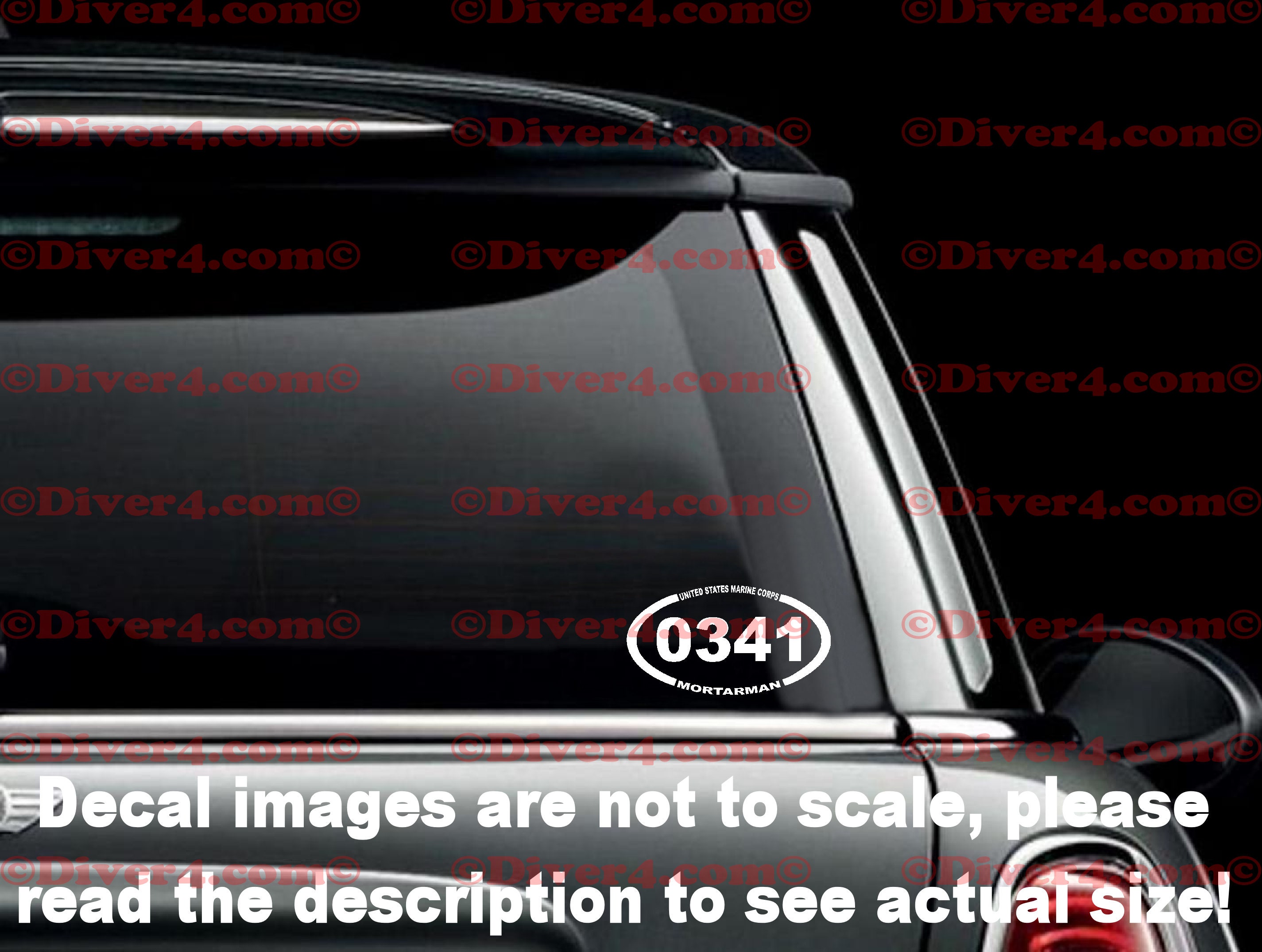 USMC 0341 Mortarman Car Truck Van Window or Bumper Sticker Vinyl Decal ...