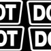 4 Replacement DOT Motorcycle Helmet Stickers Vinyl Decals D.O.T. Labels ...