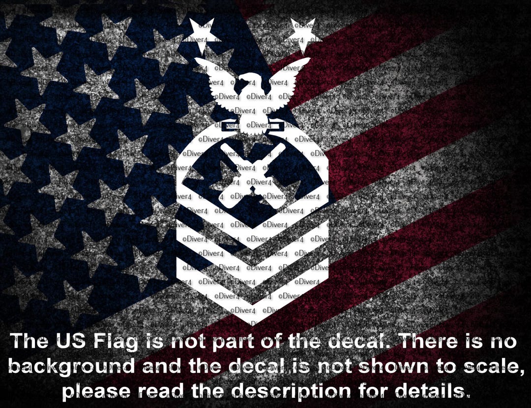 US Navy Gunners Mate Master Chief Crow Insignia Car Van Truck Sticker ...