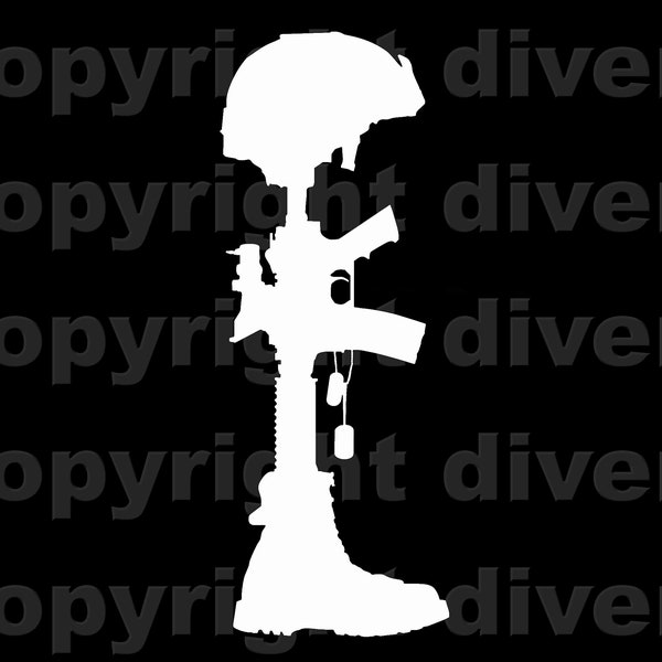 Fallen Soldier Decal Etsy
