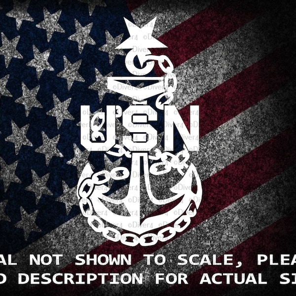 Navy Chief Anchor Car Decal - Etsy