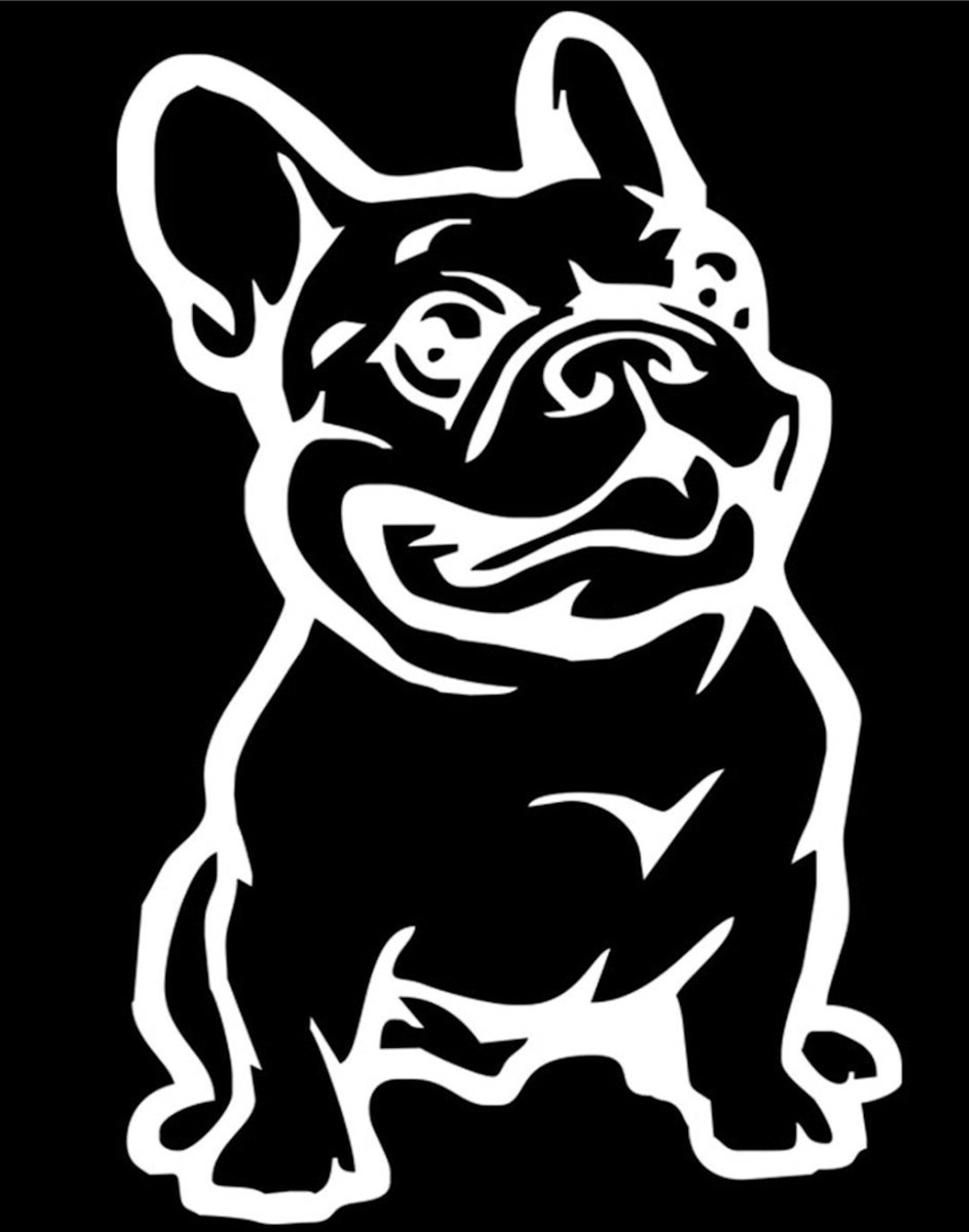 French Bulldog Custom Car Truck Van Window or Bumper Sticker Vinyl ...