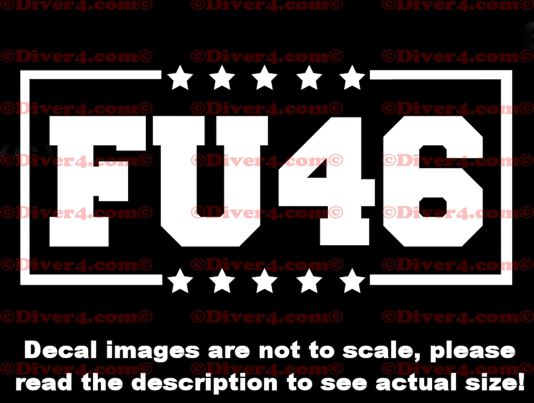 FU46 Anti Biden Car Truck Van Window or Bumper Sticker Vinyl Decal - Etsy