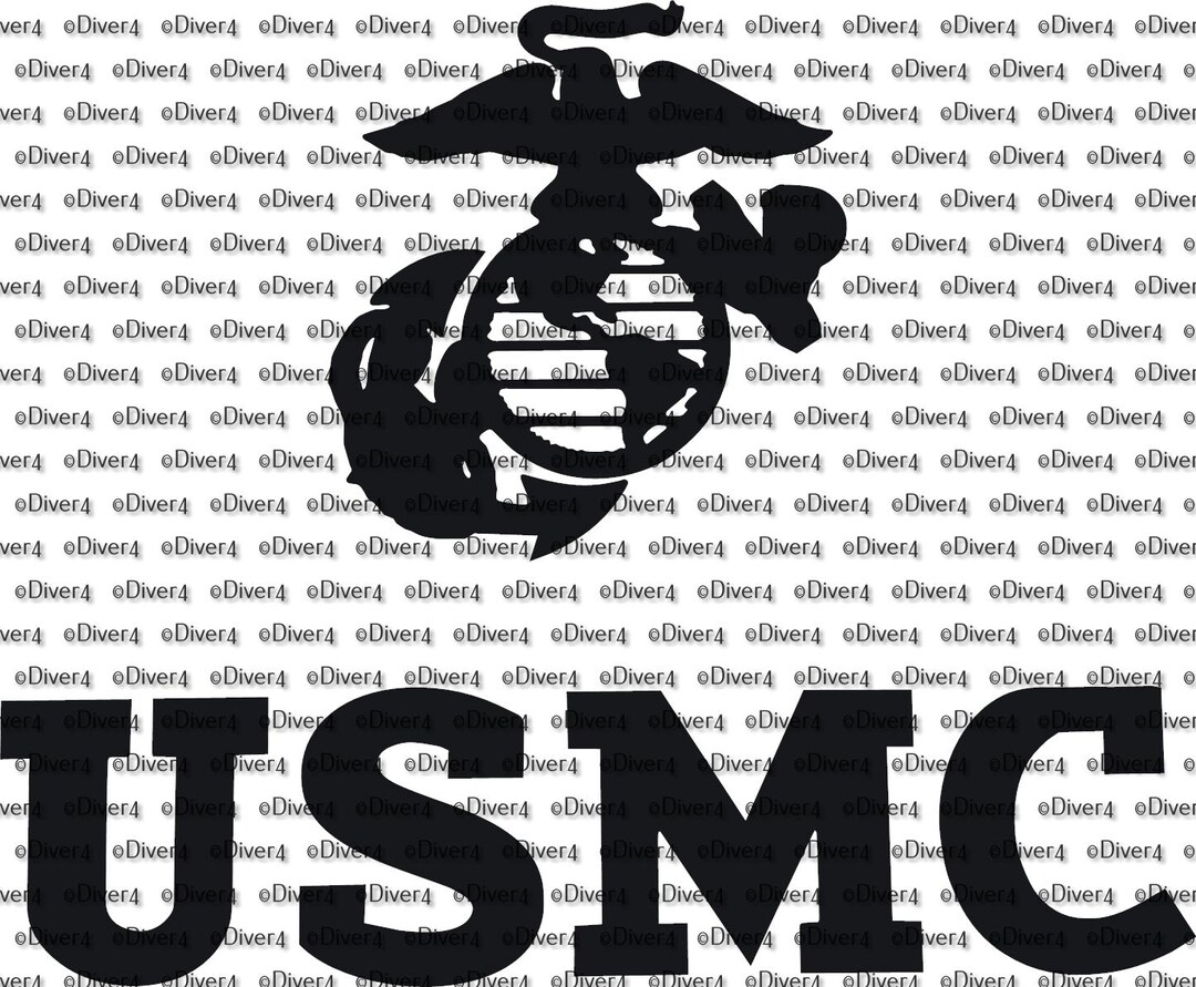 This is a Custom Vinyl Decal Made in the Old School USMC EGA Style Iron ...