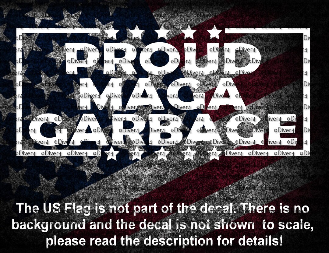 Proud MAGA Garbage Car Van Truck Sticker Cut Vinyl Decal Trump 2024 - Etsy