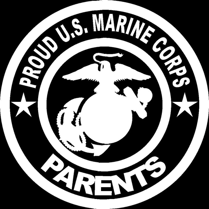 Proud US Marine Corps Parents Die Cut Vinyl Decal Bumper Sticker - Etsy