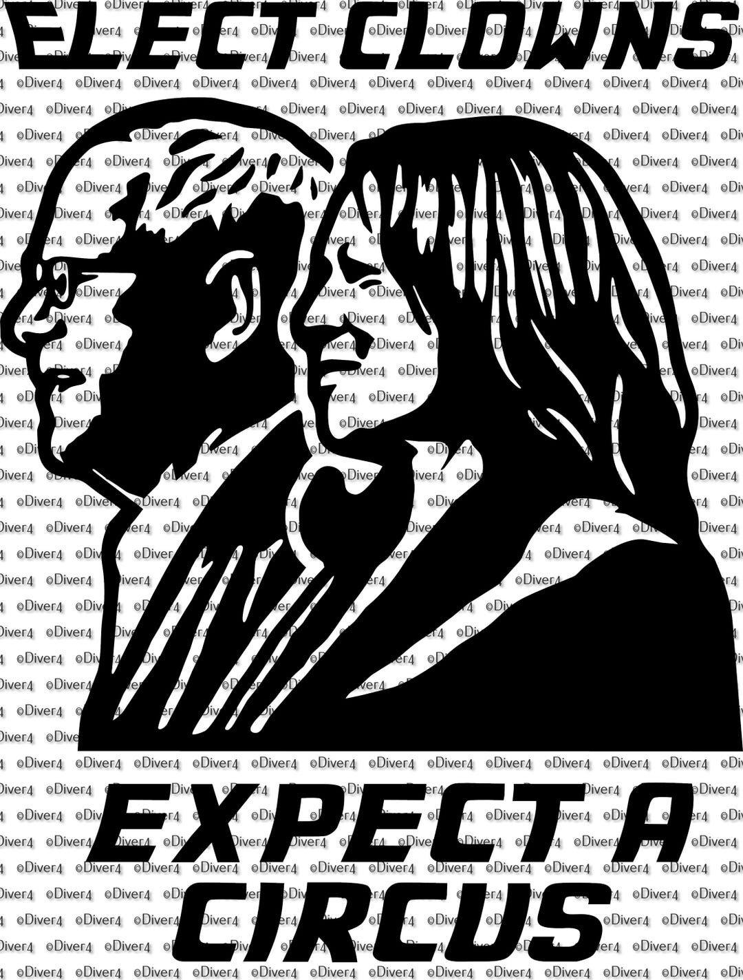 Elect Clowns Expect A Circus Kamala Walz Car Van Truck Sticker Cut ...