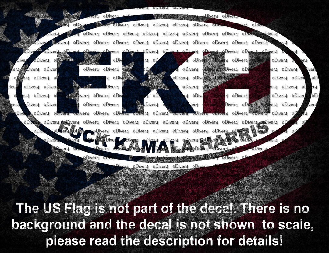 Oval FKH FK Kamala Harris Car Van Truck Sticker Cut Vinyl Decal Anti ...