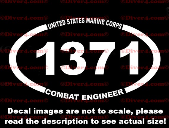 USMC 1371 Combat Engineer Car Truck Van Window or Bumper | Etsy