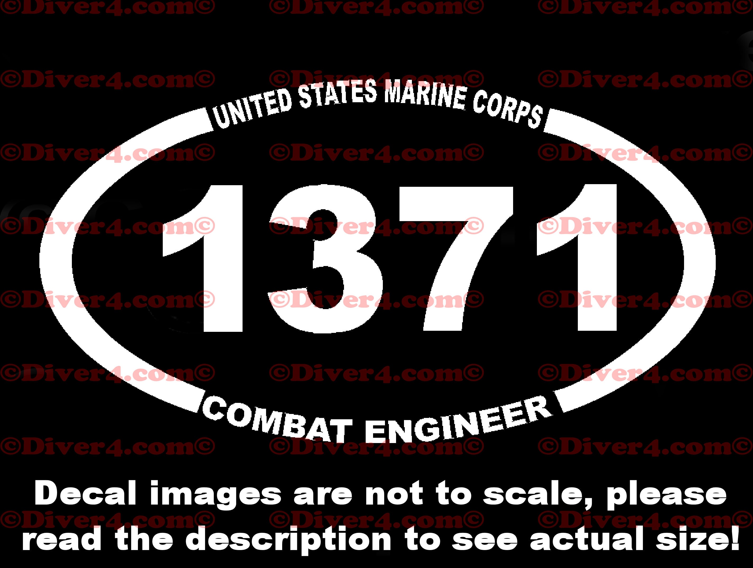 USMC 1371 Combat Engineer Car Truck Van Window or Bumper | Etsy